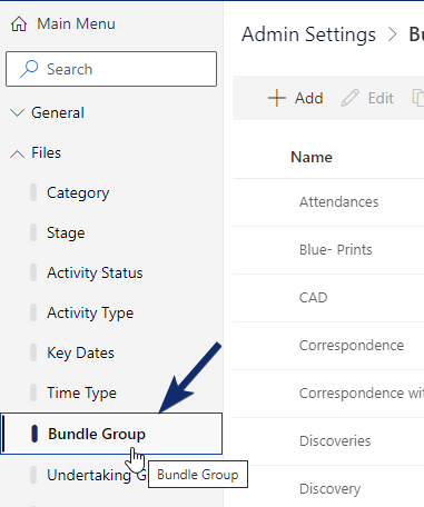 Bundle Sections - Admin
