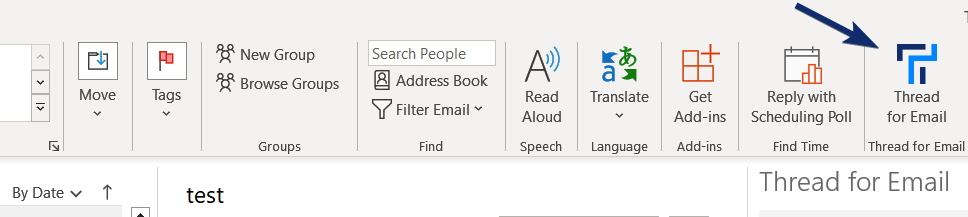 How to pin your Thread for Email Office add-in
